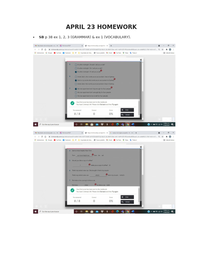 April 23 Homework | PDF