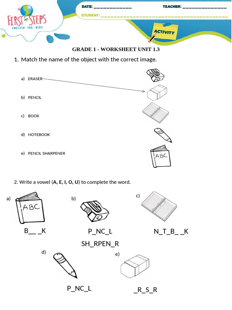 Extra Worksheet 1 Ano 1.5 | PDF | Foreign Language Studies