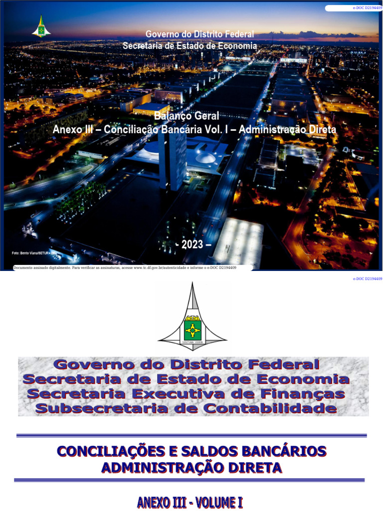 Anexo IIIConciliao Bancria Volume ISERPGDF | PDF | Serviços financeiros ...