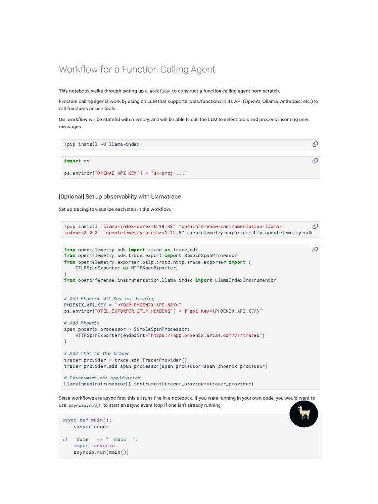 Function Calling Agent Setup Guide | PDF | Software | Computing