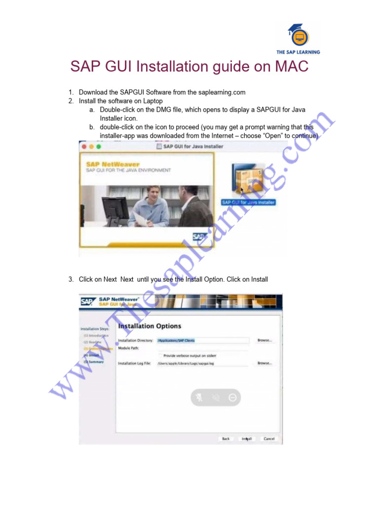 SAP GUI Installation Guide On MAC 1 | PDF
