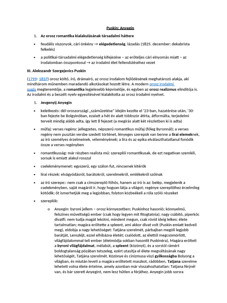Puskin Anyegin | PDF