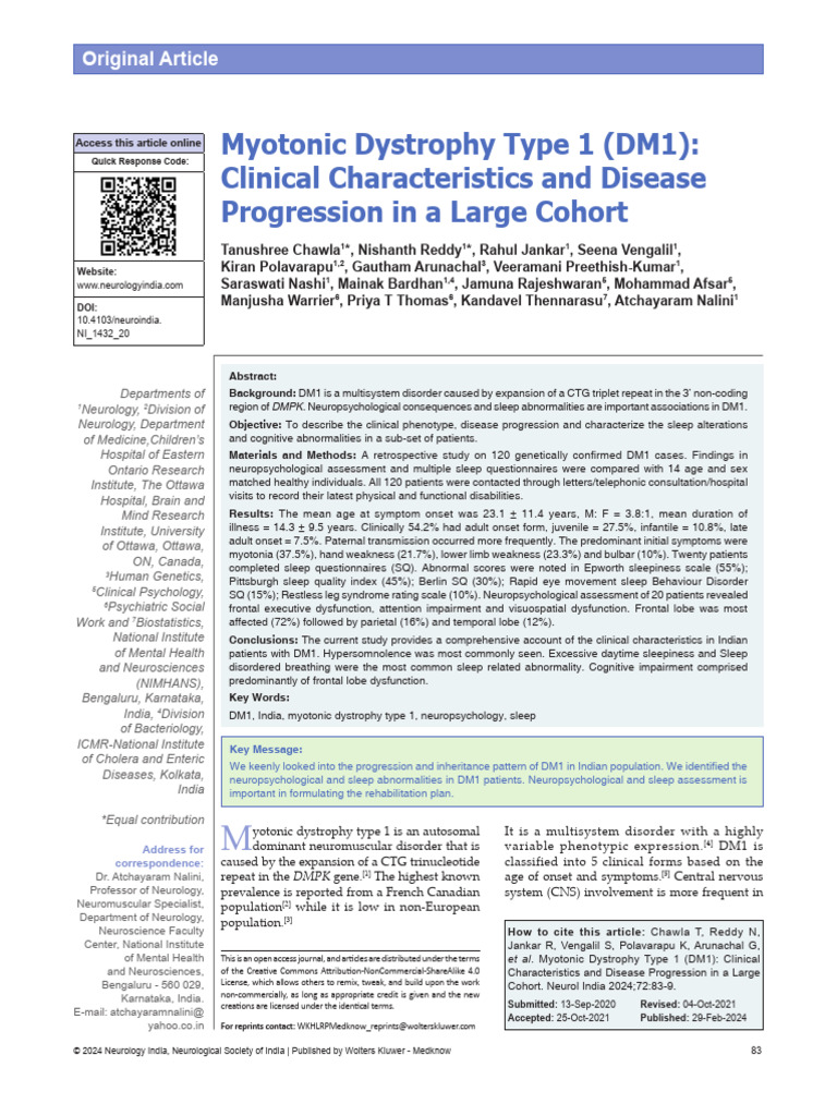 Myotonic Dystrophy Type 1 dm1 Clinical.17 | PDF | Human Diseases And Disorders | Diseases And ...