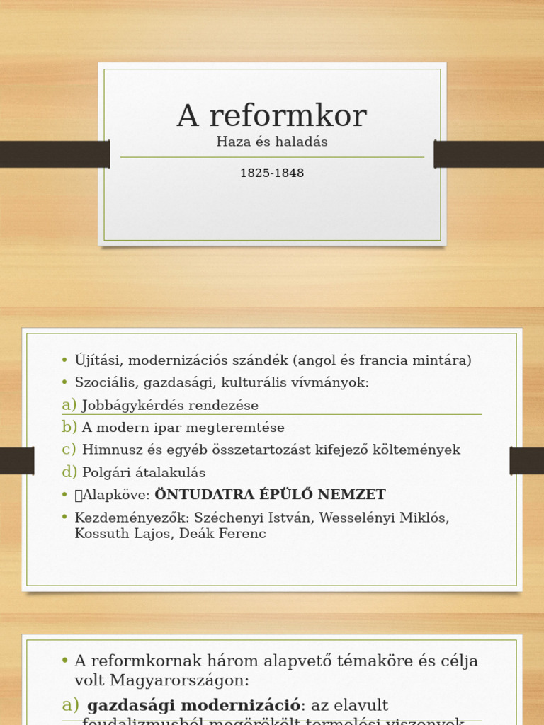 A Reformkor 2 | PDF