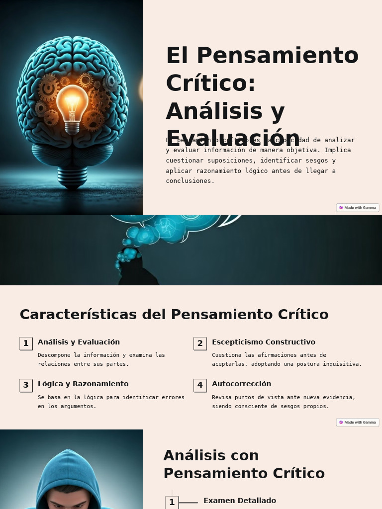 El Pensamiento Critico Analisis y Evaluacion | PDF | Pensamiento ...