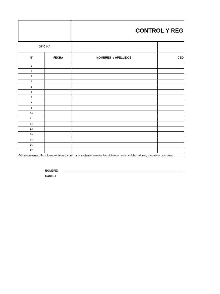 Hoja Control de Ingresos | PDF