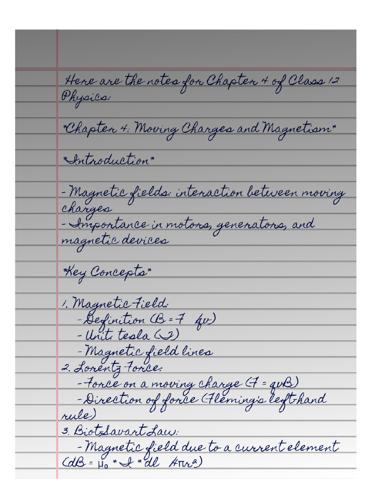 Class 12 Notes | PDF