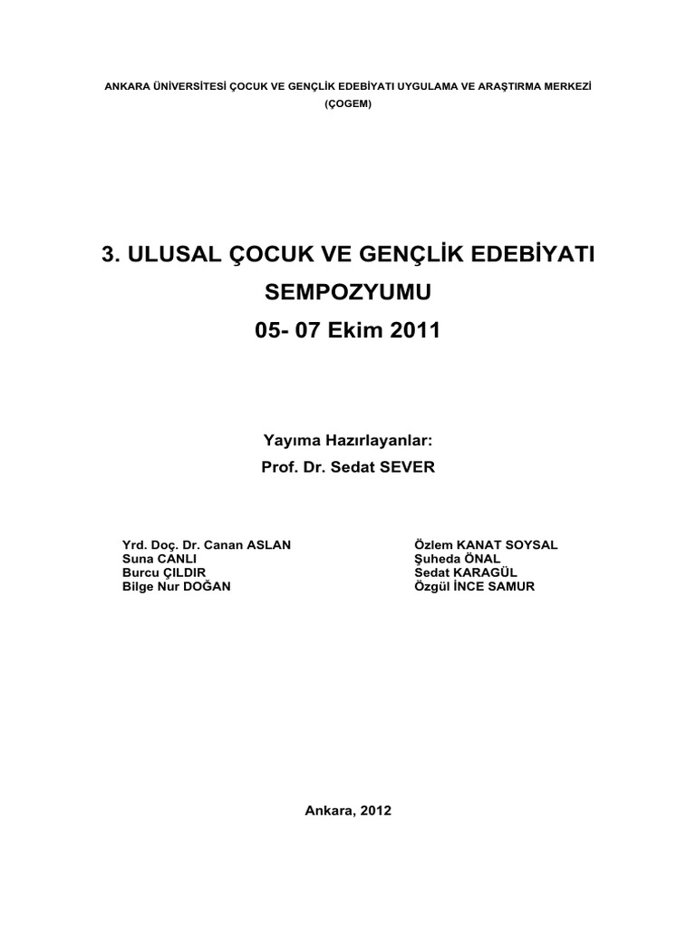 Sorun Odakli Cocuk Edebiyati Babamin Goz | PDF