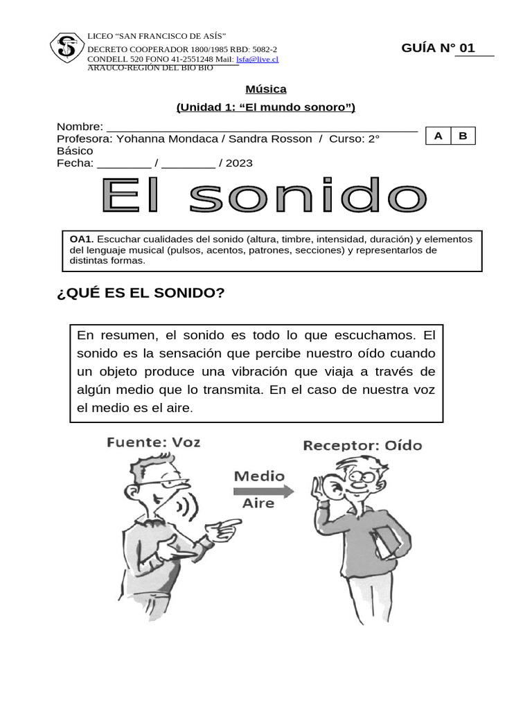 Guía de Música: El Mundo Sonoro | PDF
