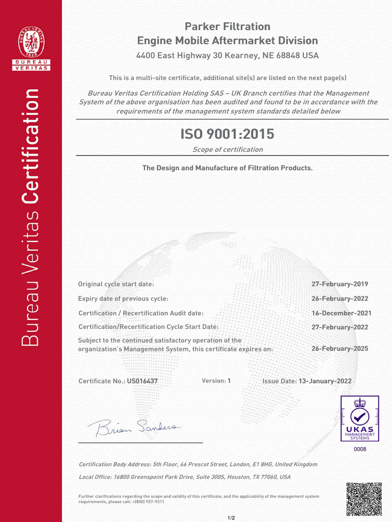 EMAM Baldwin ISO Certificate Kearney | PDF | Technology & Engineering