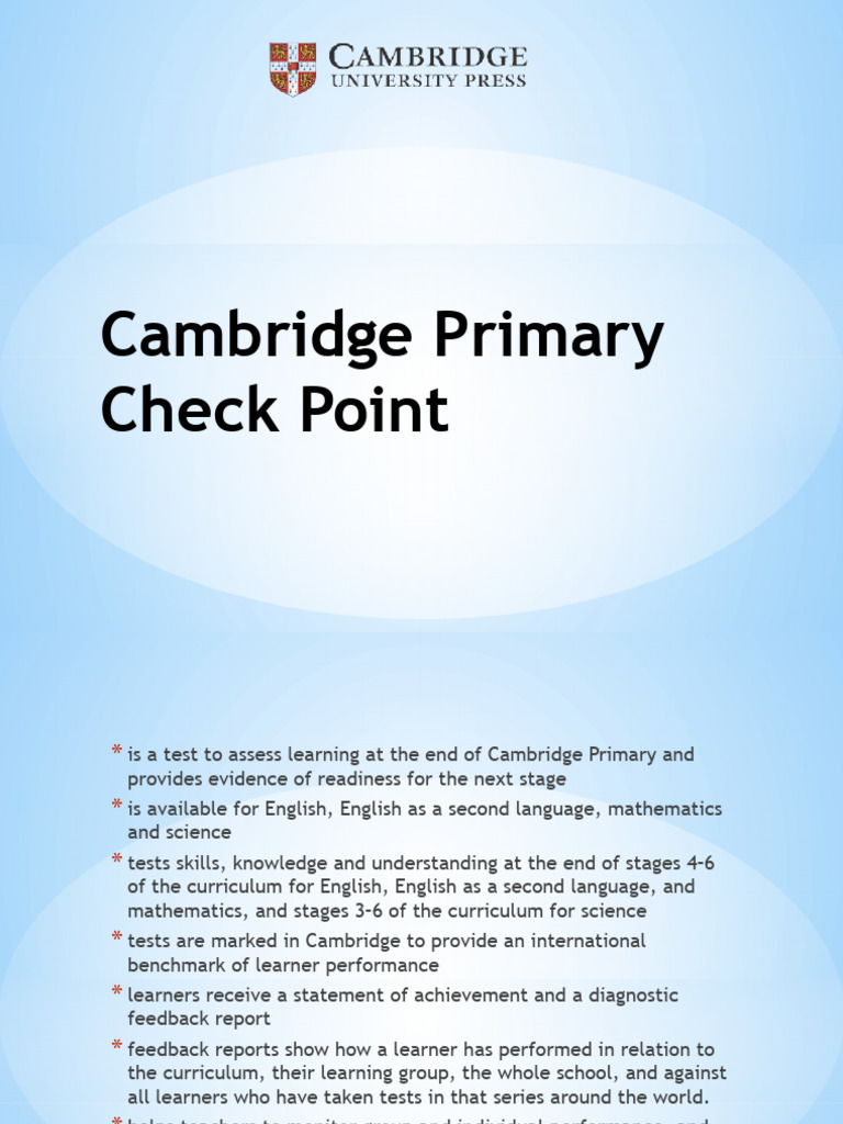Cambridge Primary Check Point | PDF | Science | Mathematics