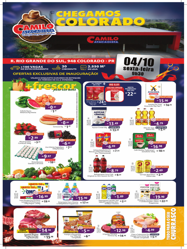Inauguração Camilo Atacadista Colorado - Encarte Completo e Ofertas ...