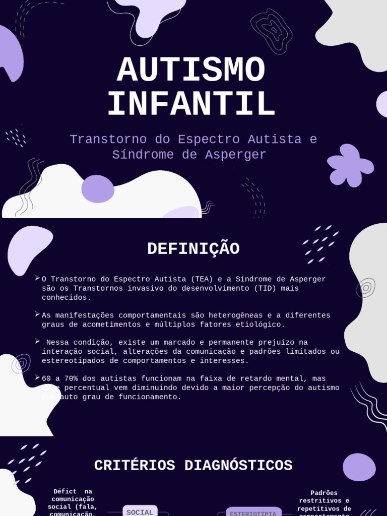 Cópia de Autismo Infantil | PDF | Espectro do autismo | Síndrome de ...
