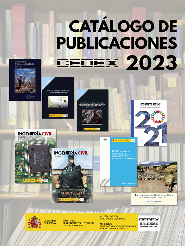 Catálogo CEDEX 2023: Publicaciones España | PDF | Hormigón | Fundación ...