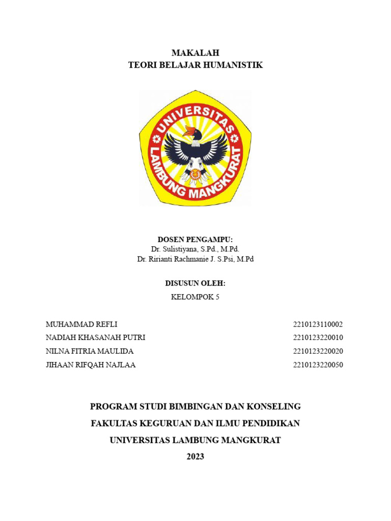 Makalah Psikologi Belajar Kelompok 5 | PDF