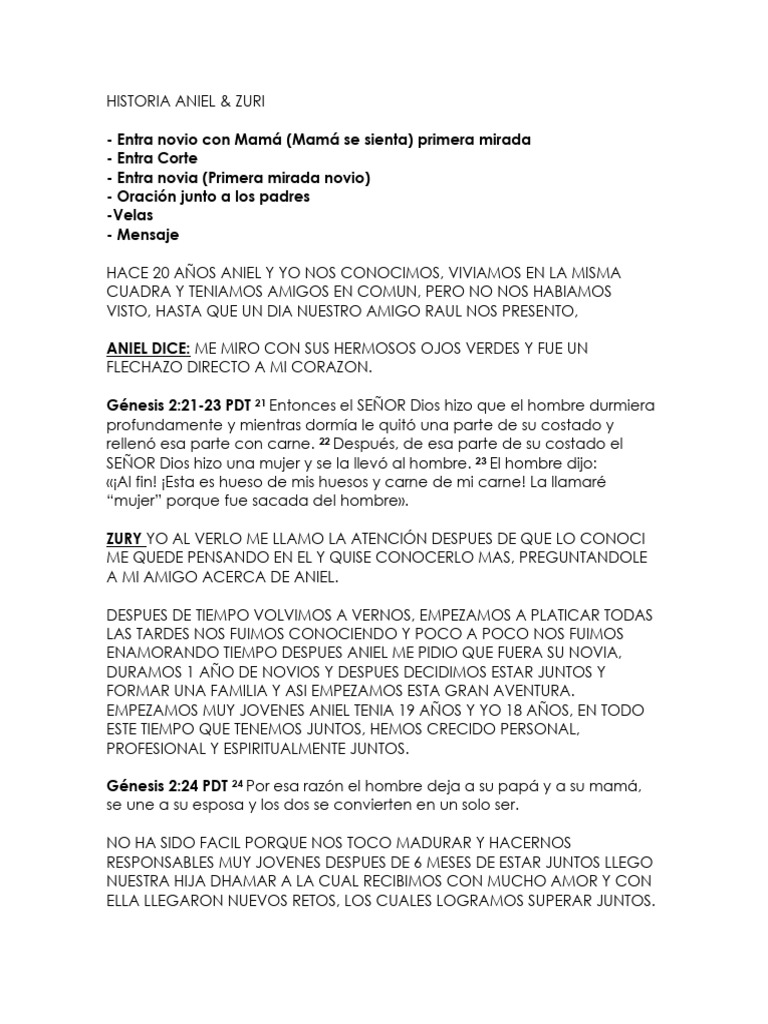 Historia Aniel y Zuri | PDF | Amor | Cristo (título)