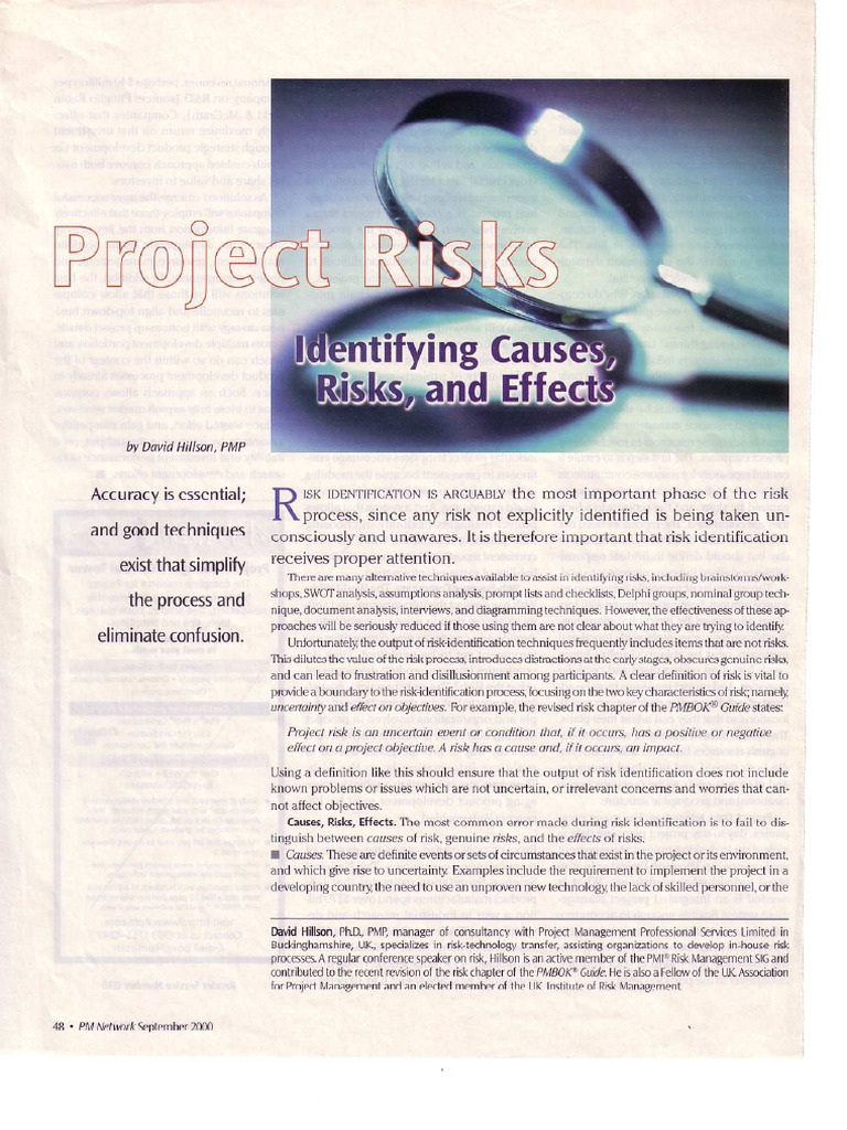 0009 PMT Cause Risk Effect | PDF