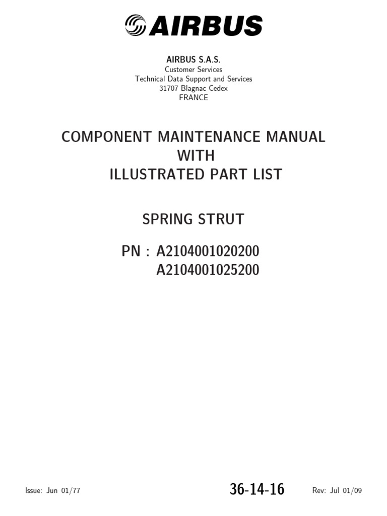 @airbus: Component Maintenance Manual With Illustrated Part List | PDF ...