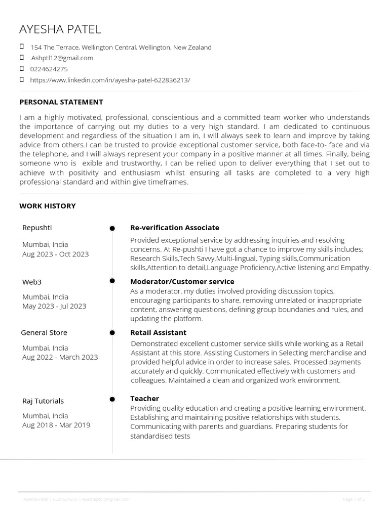 Ayesha-CV | PDF | Cognition | Human Communication