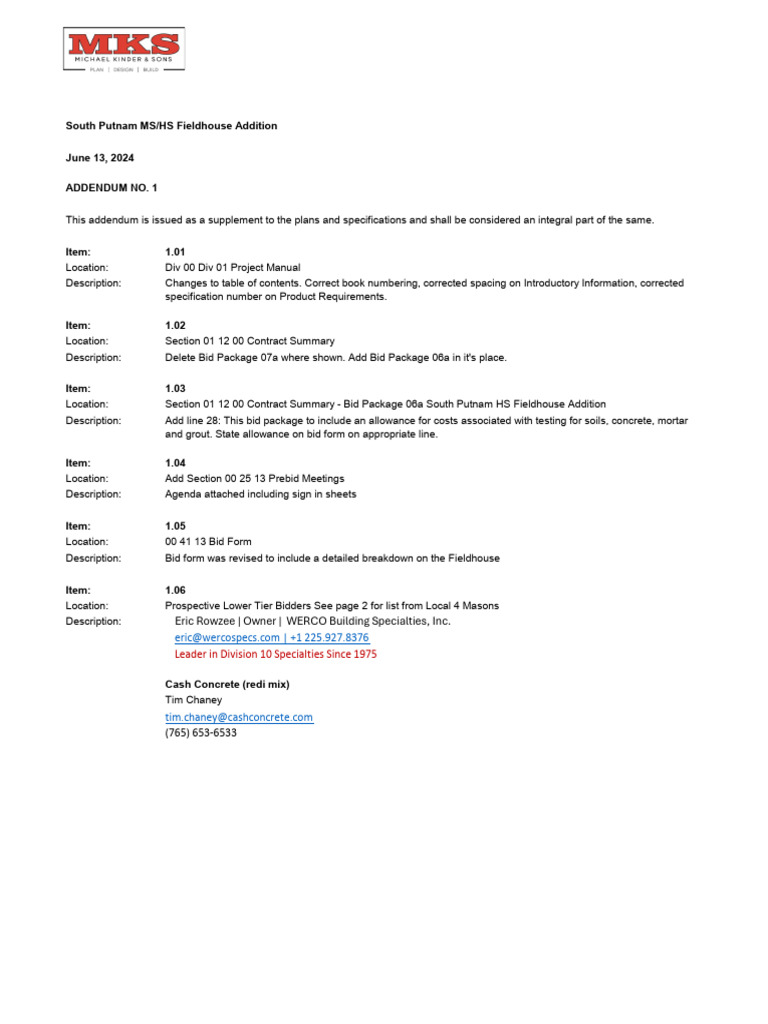 ADD 1 - MKS - Addendum - 1 - Rev - 1 - 06132024 | PDF | Specification (Technical Standard ...