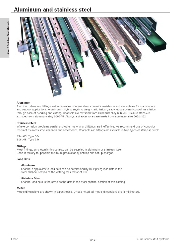 Aluminum and Stainless Steel Materials Catalog Section | PDF ...