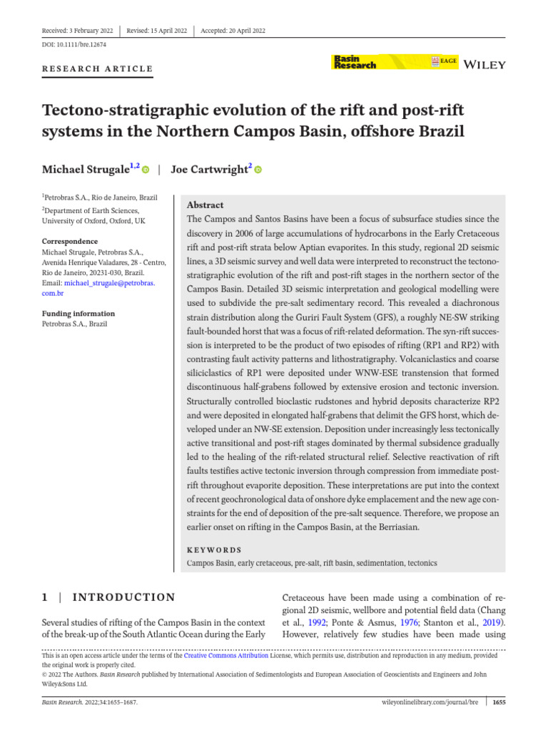 Basin Research - 2022 - Strugale - Tectono Stratigraphic Evolution of ...