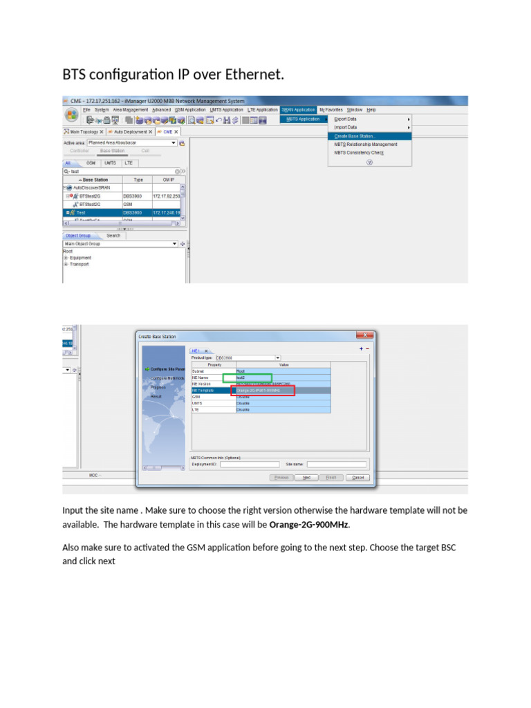 BTS Configuration IP Over Ethernet | PDF