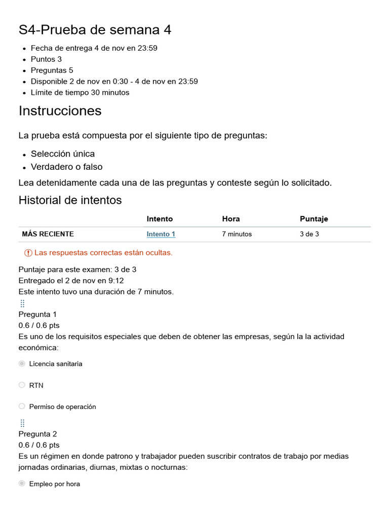 S4-Prueba de Semana 4 - V5613 DERECHO EMPRESARIAL 2024Q4 | PDF | Crecimiento personal y profesional