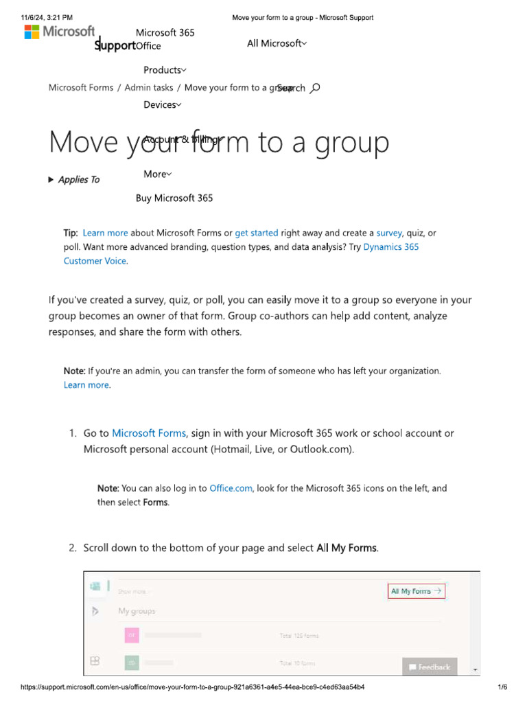 Move Form | PDF