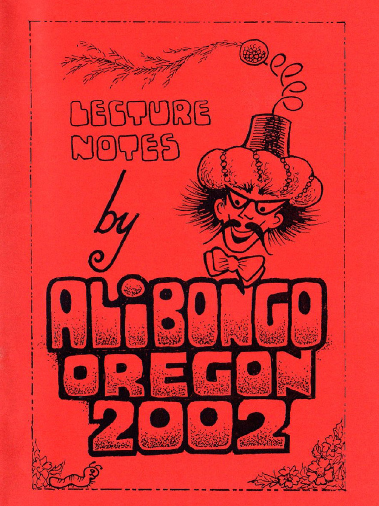 Ali Bongo - Oregon 2002 Lecture Notes | PDF