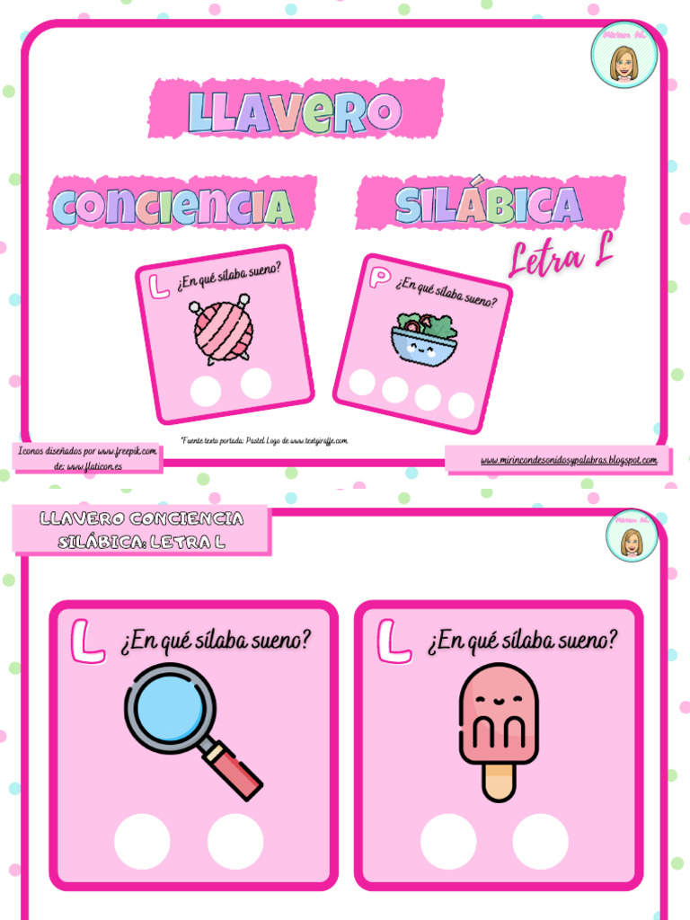 Llavero Conciencia Silábica Letra L | PDF | Arte