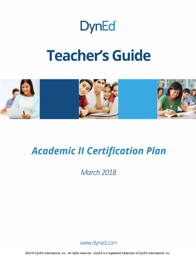 Academic Ii Plan Teacher Guide Updated April 2020b Pdf Teachers