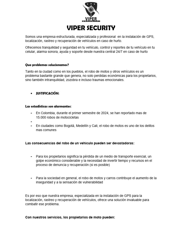 Viper Security | PDF | Marketing | Business