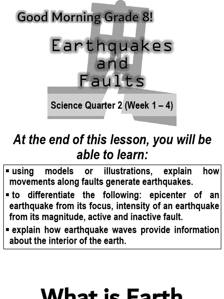 Faults Earthquakes 1 Pdf Fault Geology Earthquakes