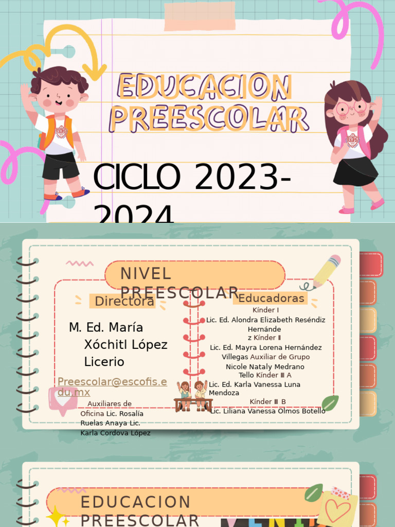 Educación Preescolar 2023-2024: Programa y Actividades | PDF ...