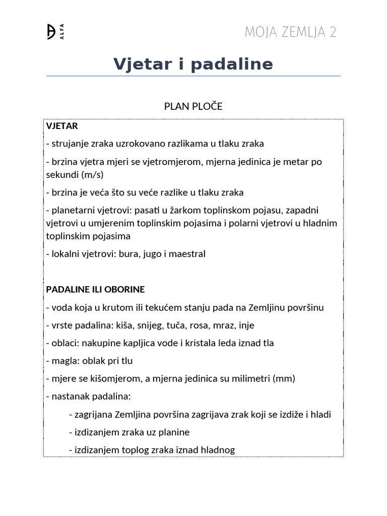 2.3. Vjetar I Padaline | PDF