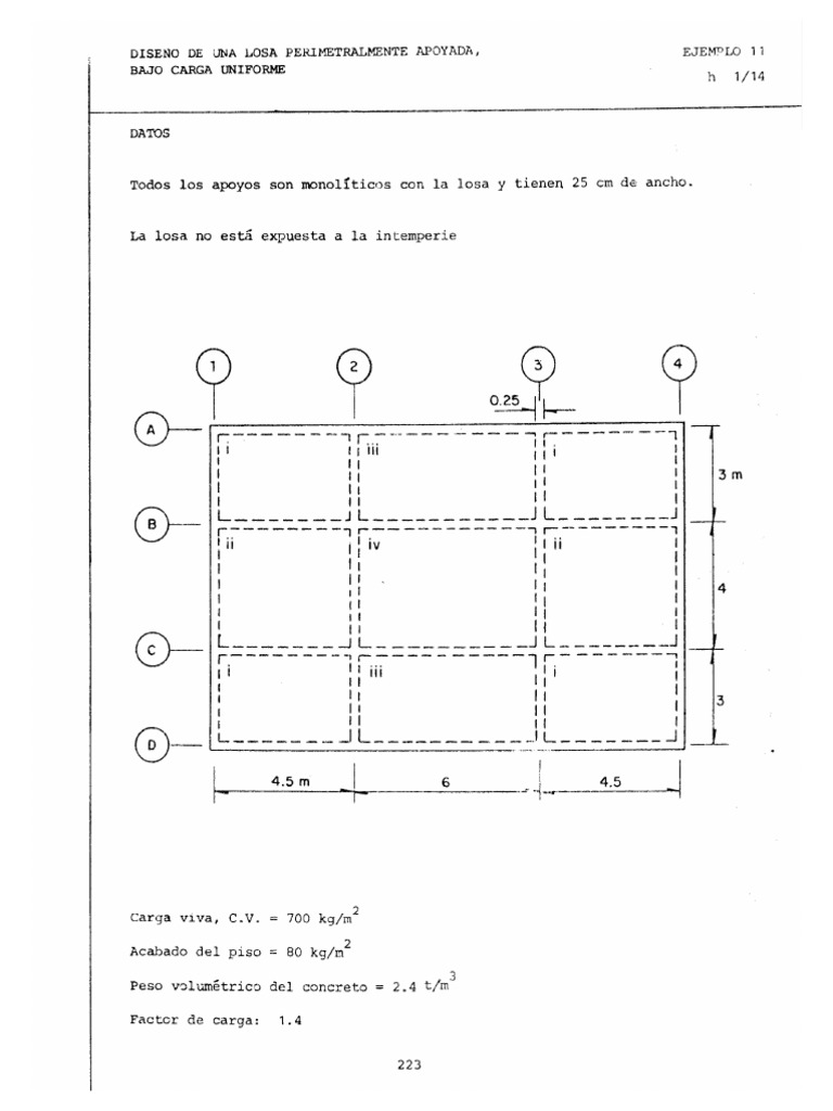 Ejemplo de Cálculo de Refuerzo en Losa NTC-91 | PDF