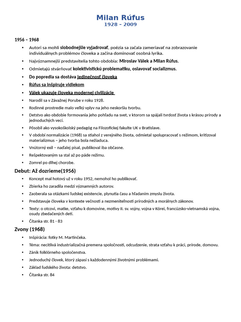 Milan Rúfus | PDF