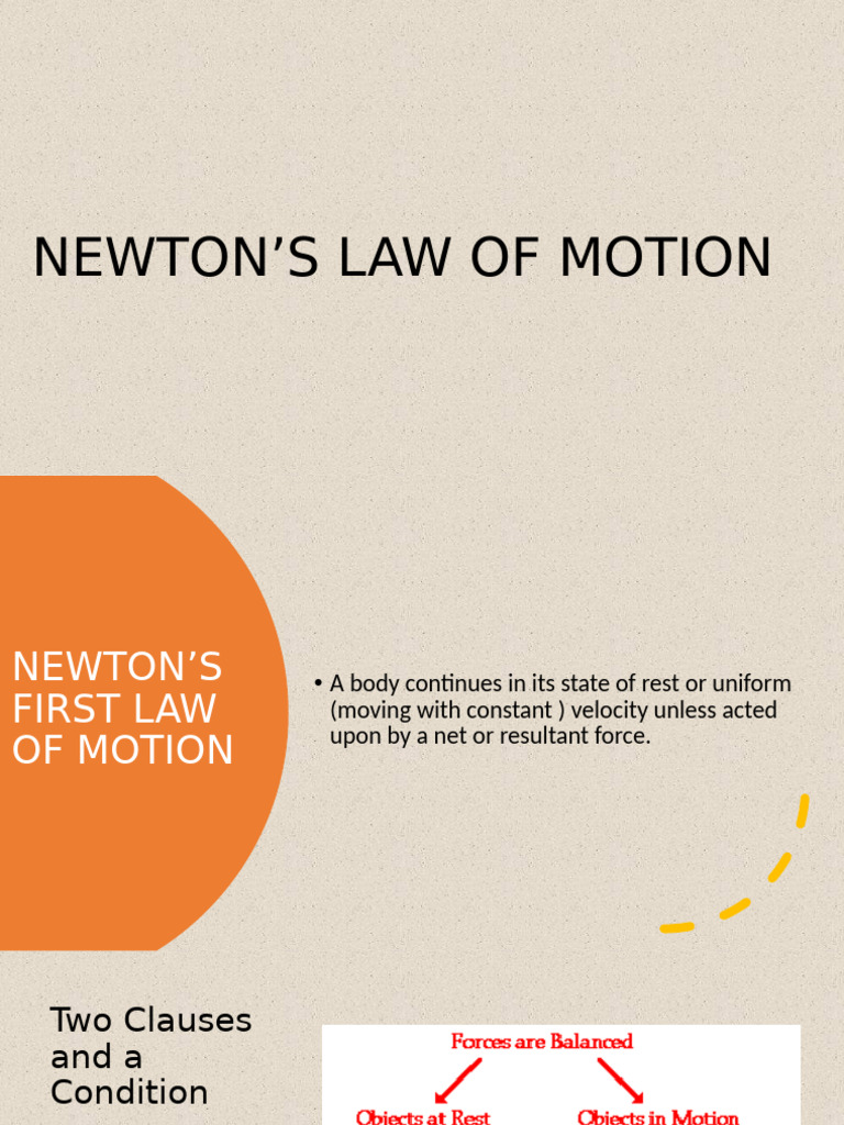 Newton's First Law of Inertia Explained | PDF | Politics | Social Science