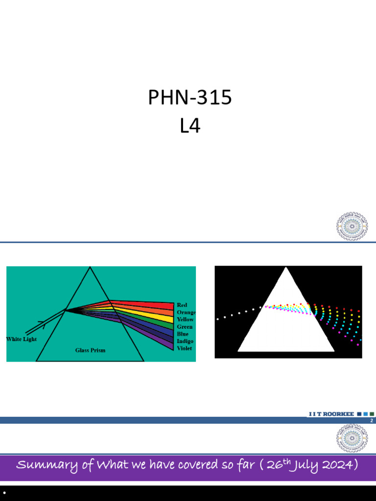 PHN-315 L4 | PDF | Refractive Index | Electrical Engineering