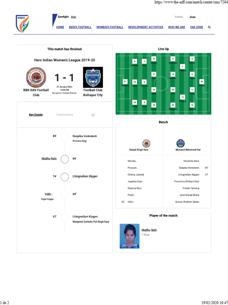 27-1-20. BBK DAV 1-1 Kolhapur | PDF