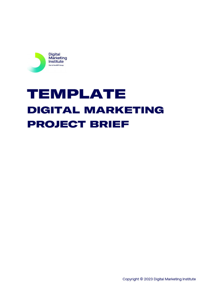 Digital Marketing Project Brief Template | PDF | Business | Computers