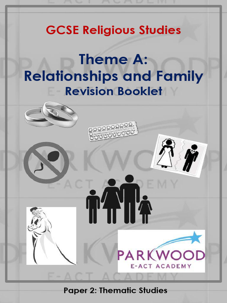 Revision Relationship and Family Re GCSE AQA | PDF | Marriage | Family