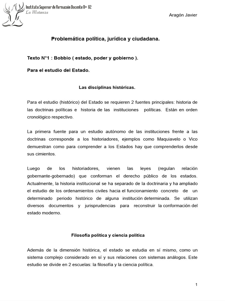 Porblematica. Apunte. 1 ° Cutrimestre. | PDF | Ciencias sociales