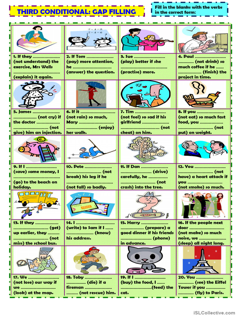 Third Conditional Gap Filling Exercise | PDF