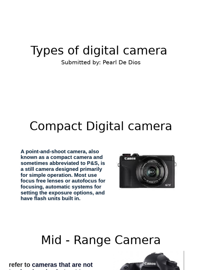 Types of Digital Camera Pearl | PDF