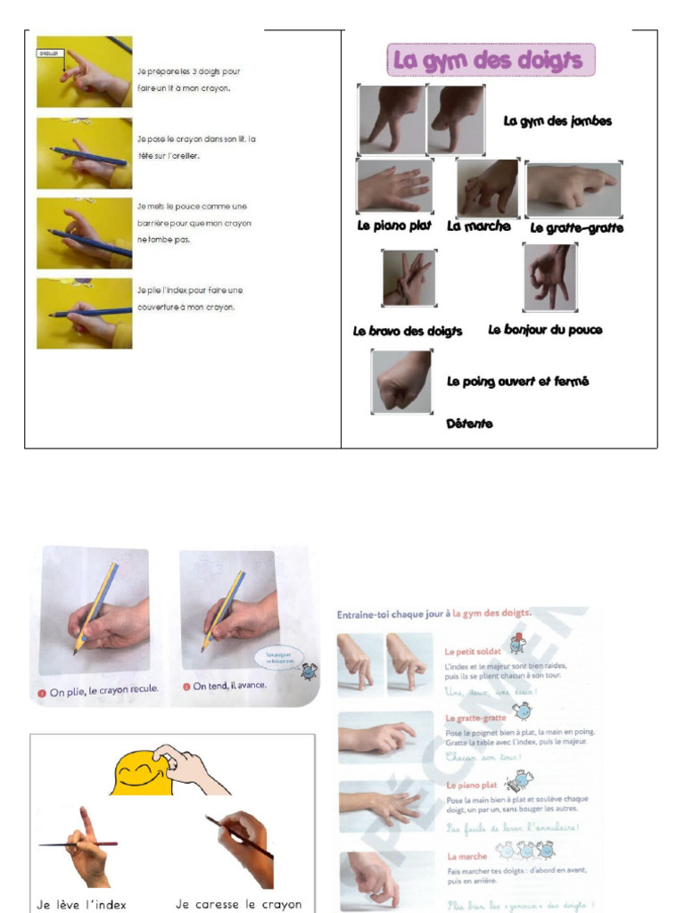 Gym Des Doigtset Tenir Son Crayon | PDF