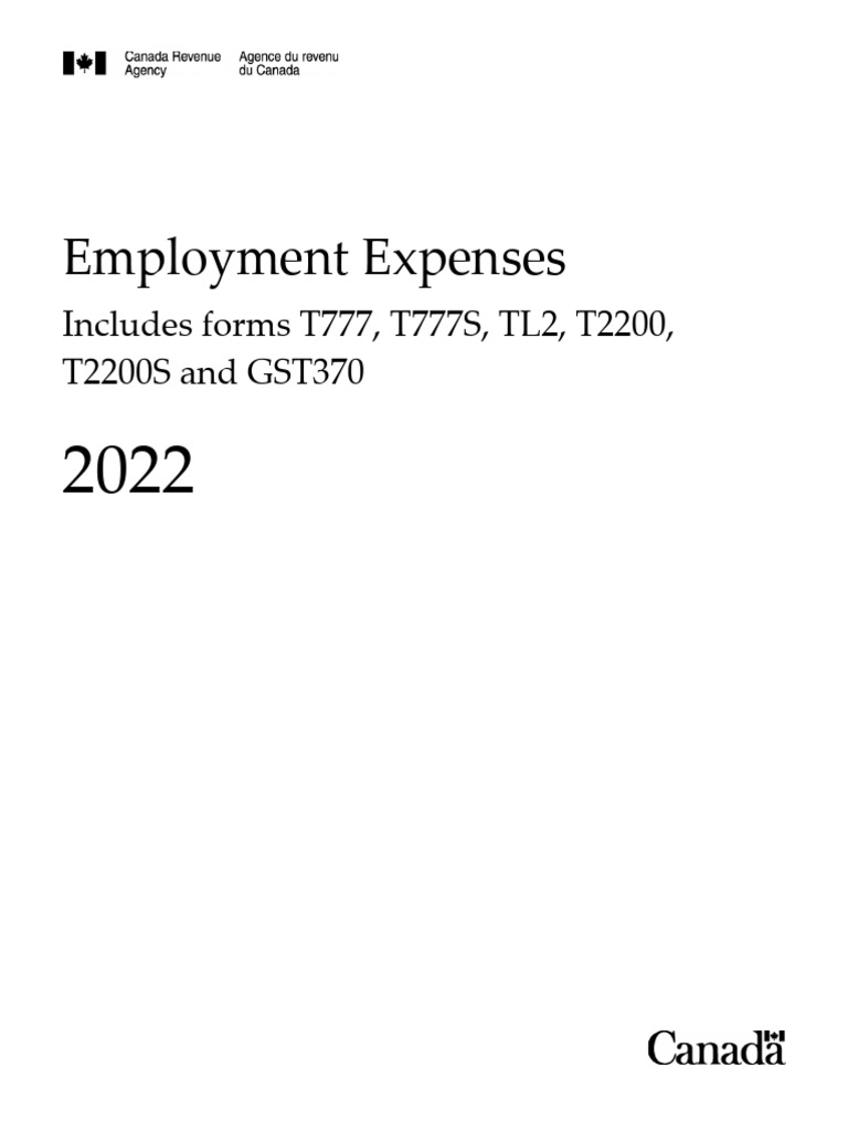 T4044-22e.pdf Employee Expense Explanation | PDF | Expense | Employment