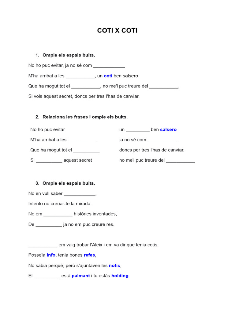Coti X Coti | PDF