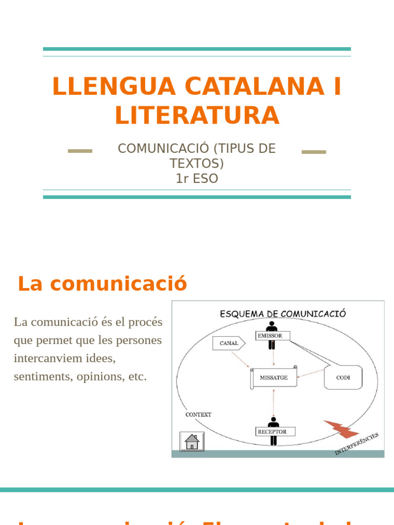 Bloc 1. Comunicació (Tipus de Textos) 1r ESO | PDF